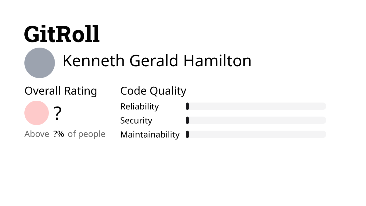 Kenneth Gerald Hamilton | GitRoll